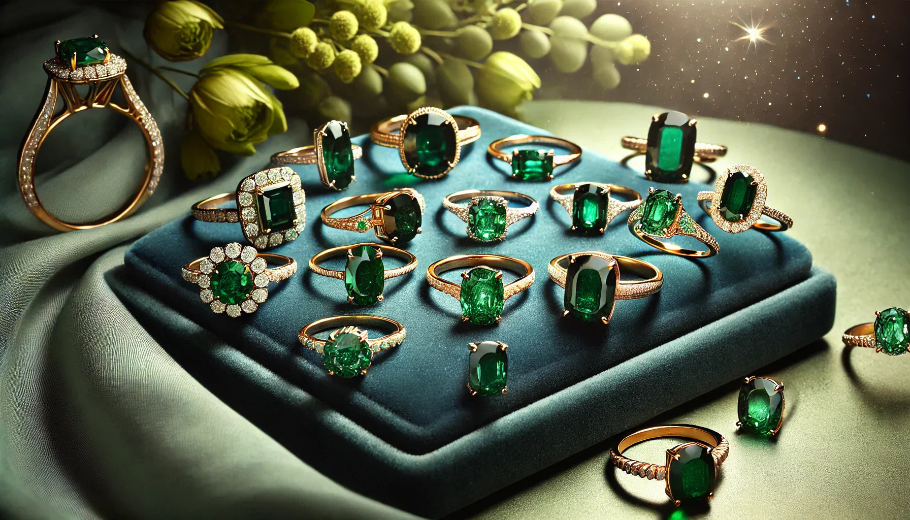 Shop Emerald Stone Engagement Rings Online - Finediam